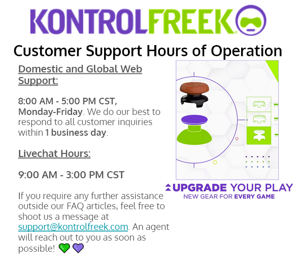Customer Support Hours of Operation – Gamer Support Zone